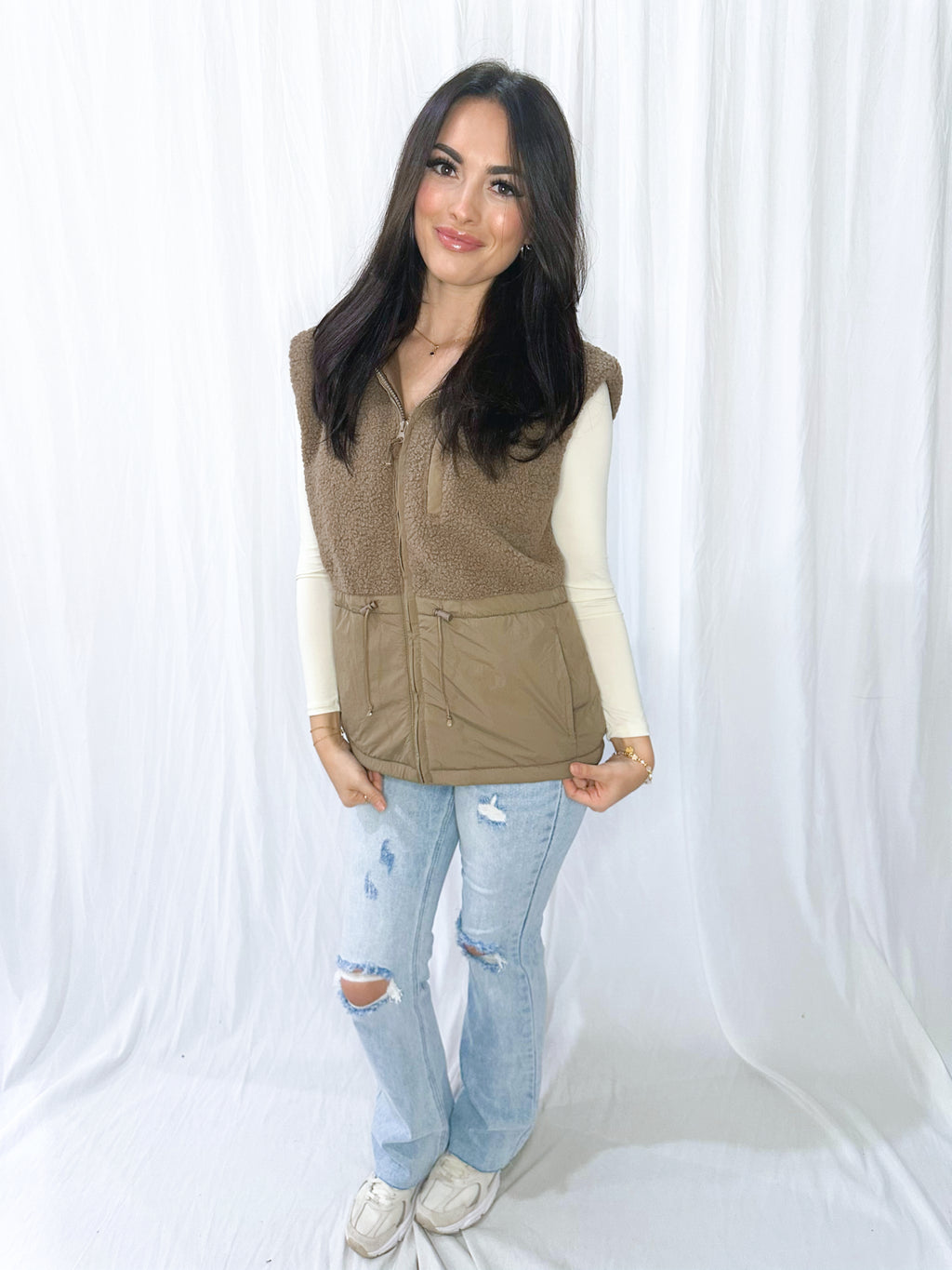 Easy Going Sherpa Vest – Sweet P Boutique